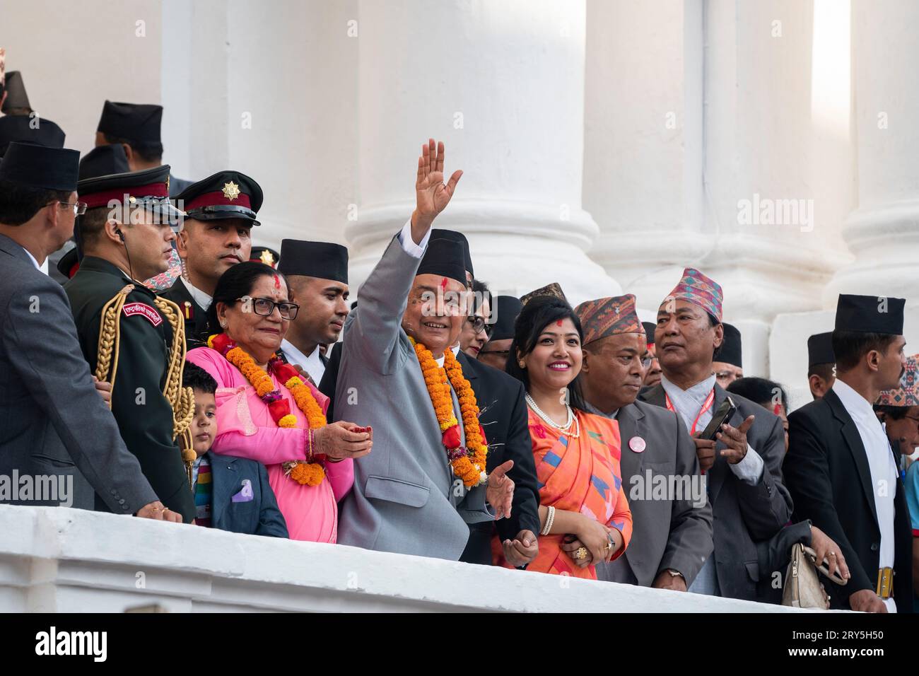 Kathmandu, Nepal. 28th Sep, 2023. Nepal's President Ram Chandra Poudel ...