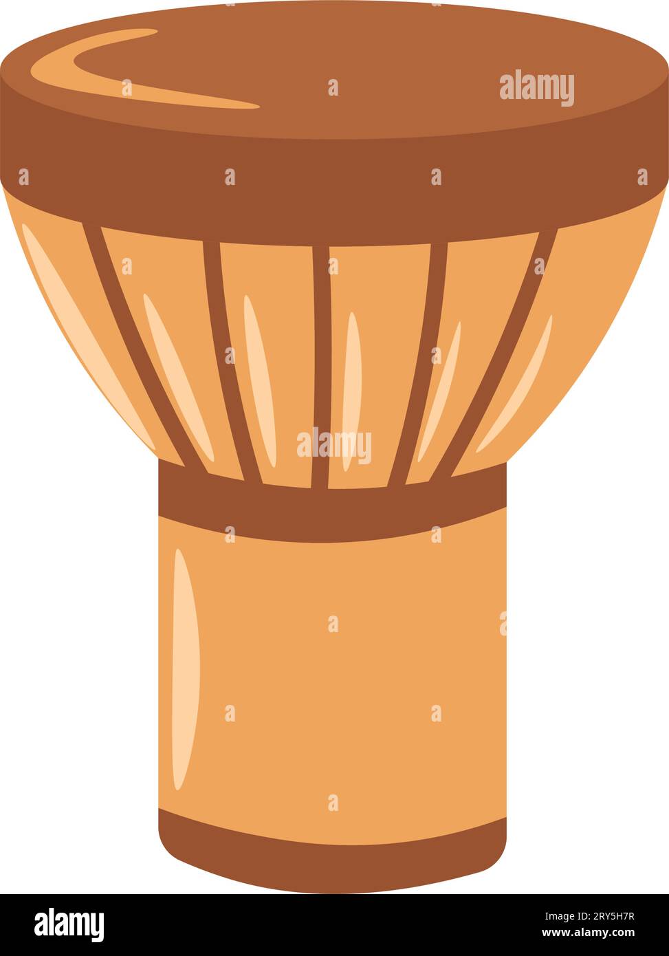 Drum musical instrument, djembe or jembe vector Stock Vector Image ...
