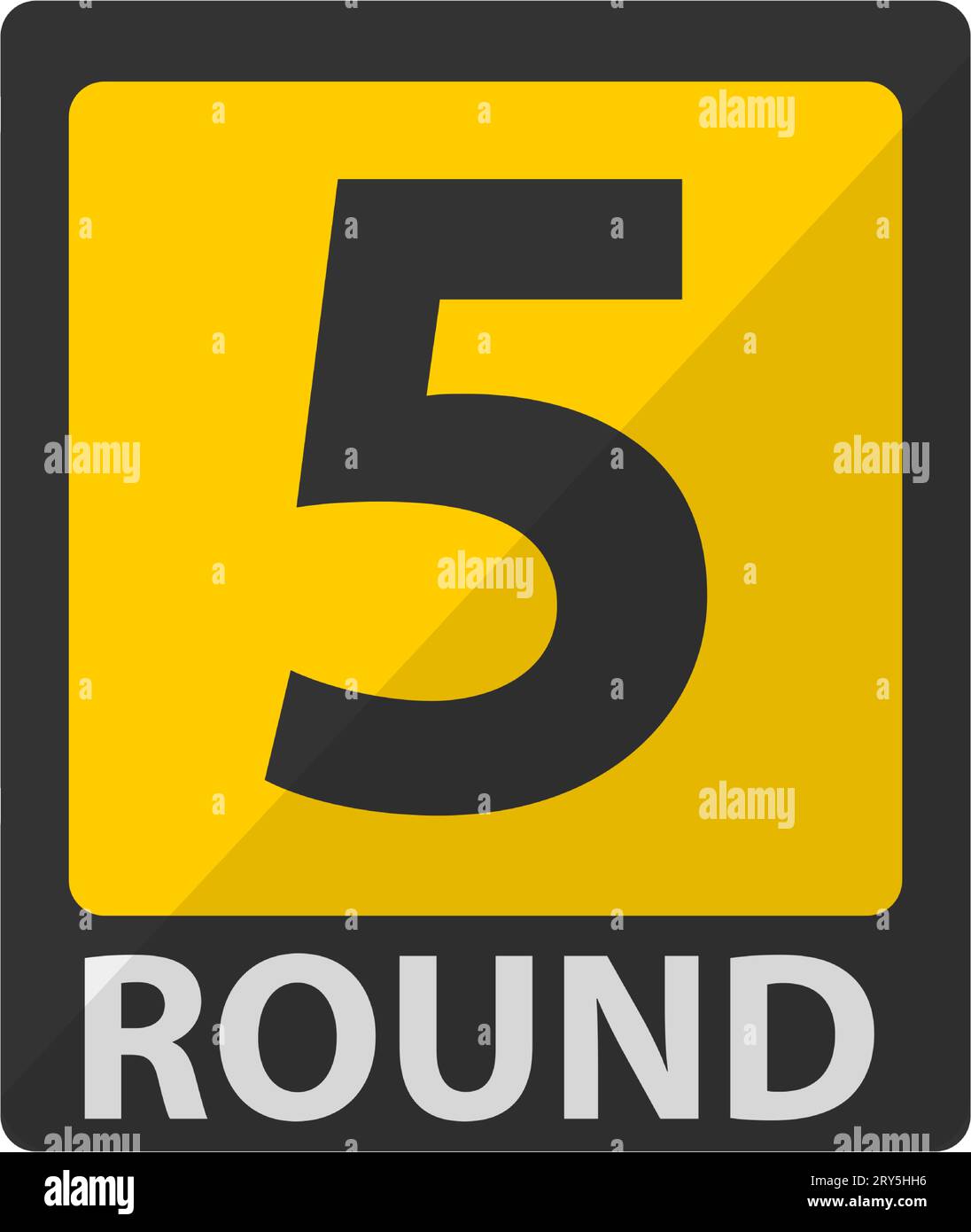 Round five, boxing table with number of times Stock Vector Image & Art ...