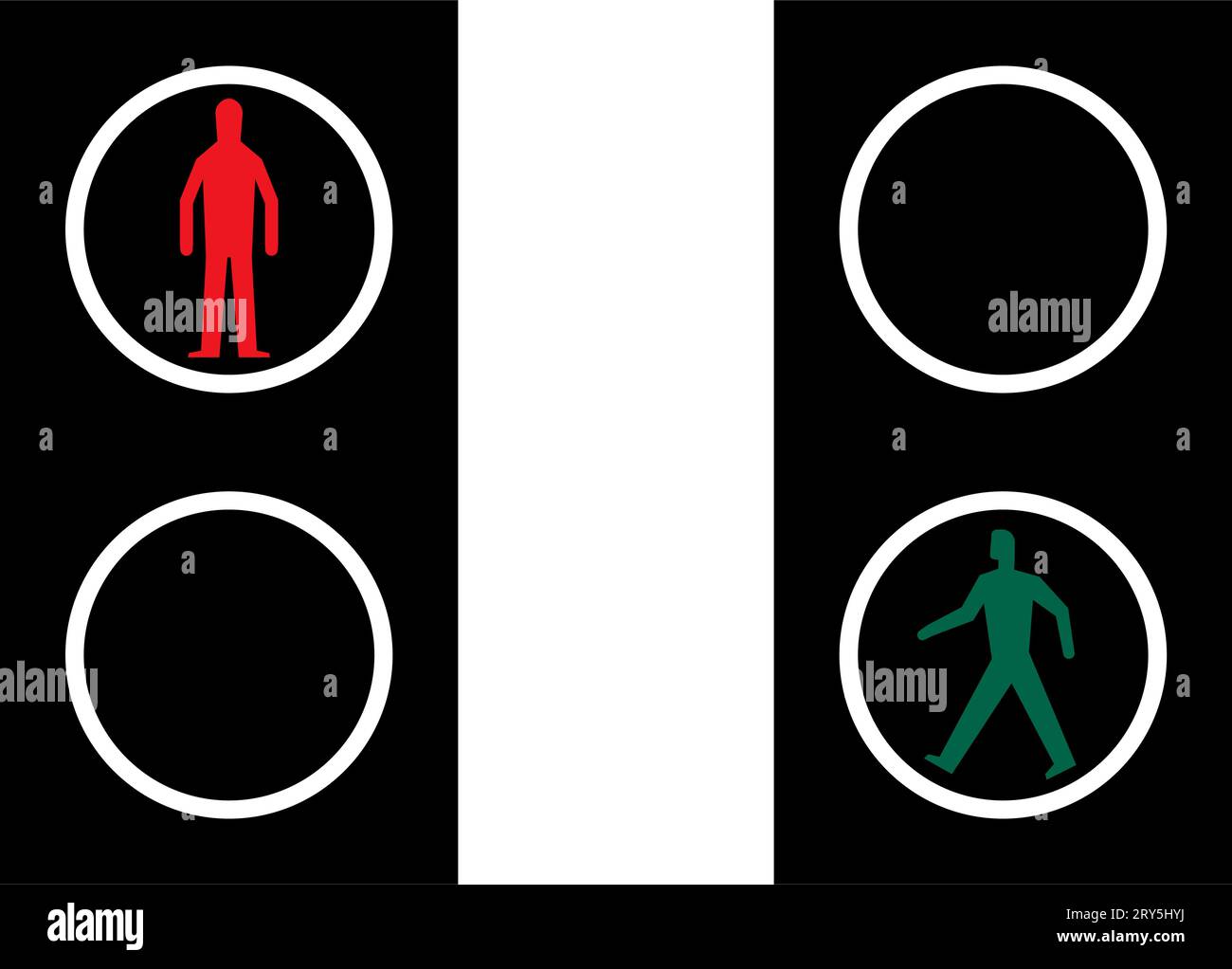 Pedestrian lights. Red: Don't walk. Green: Walk. , Traffic light ...