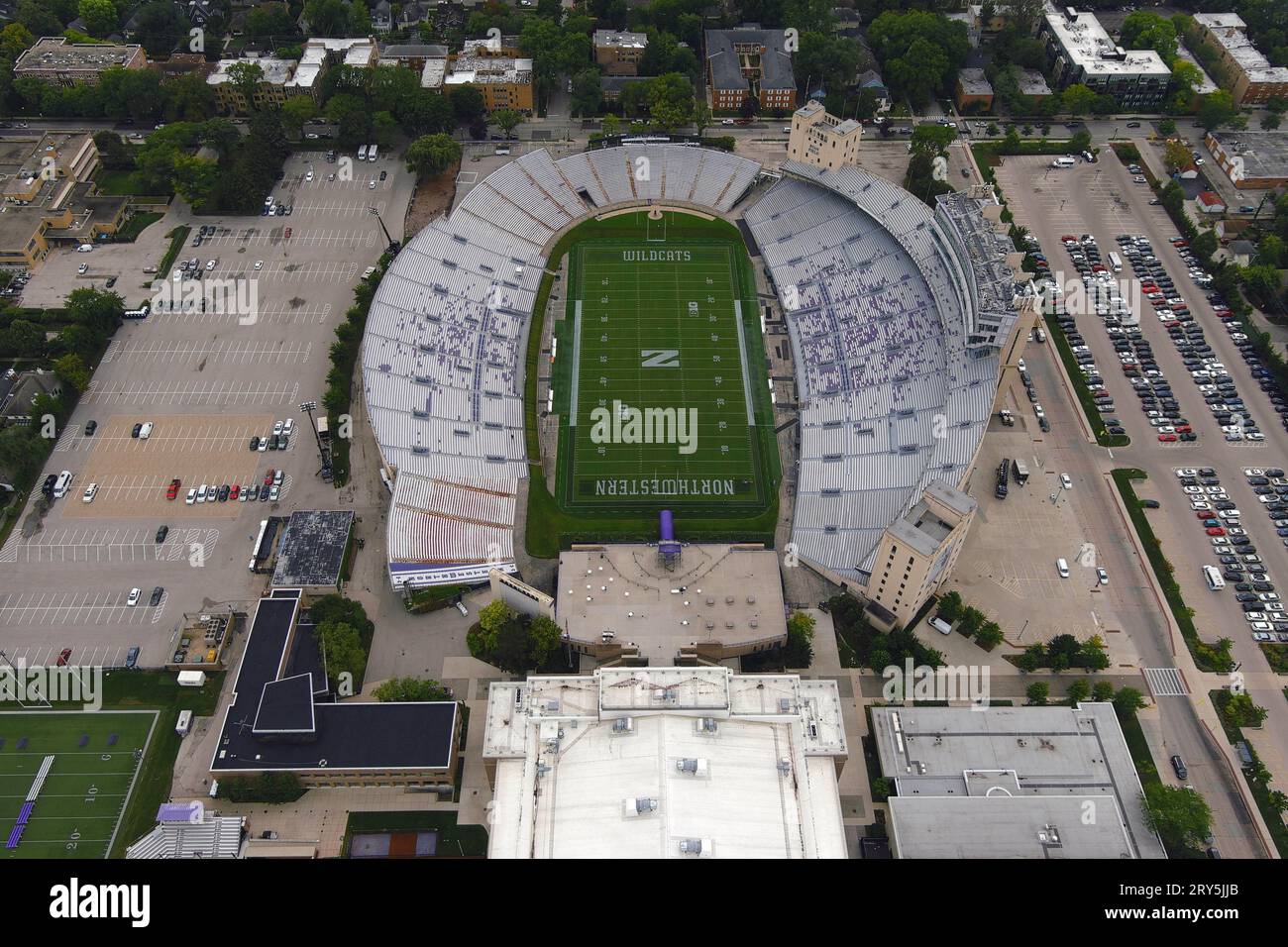A general overall aerial view of Ryan Field Football stadium at ...