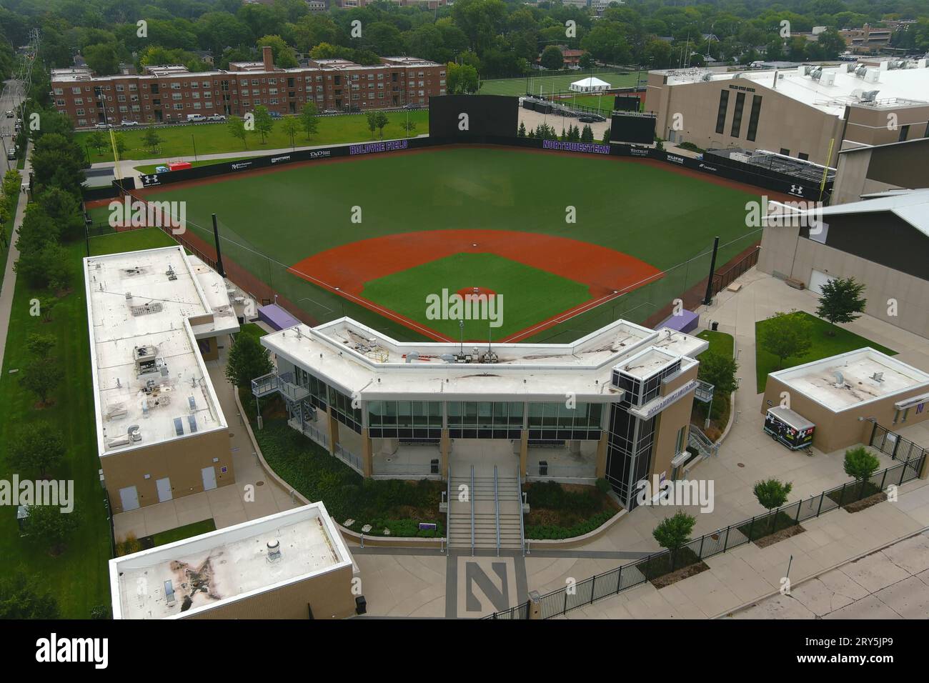 A general overall aerial view of Rocky and Berenice Miller Park ...