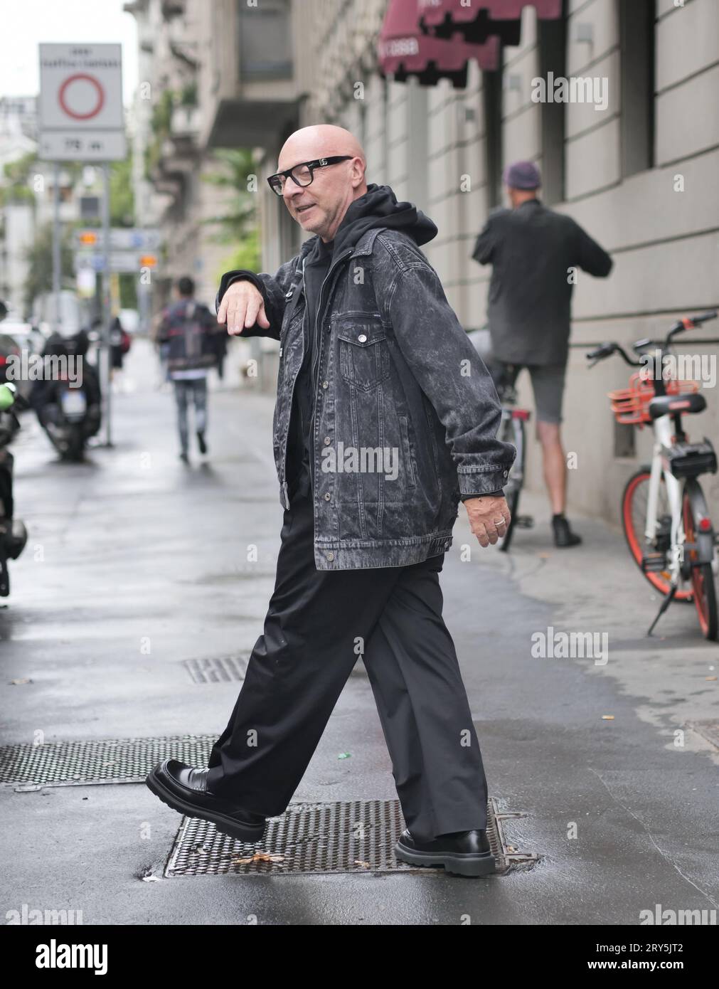 Domenico Dolce in the street after Dolce & Gabbana fashion show during ...