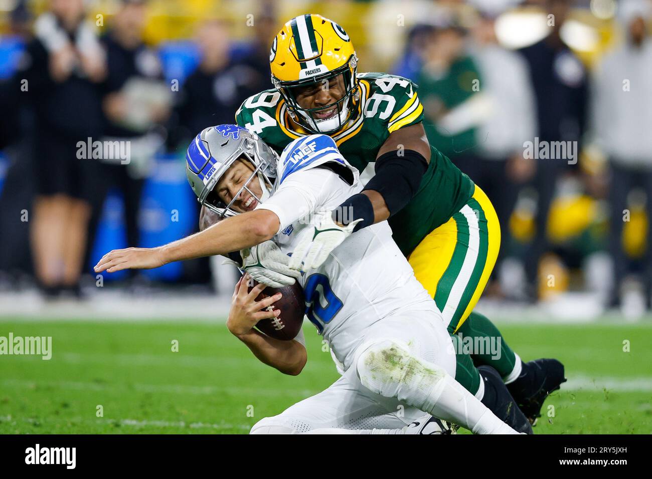 Green Bay, Wisconsin, USA. 28th Sep, 2023. Detroit Lions quarterback ...