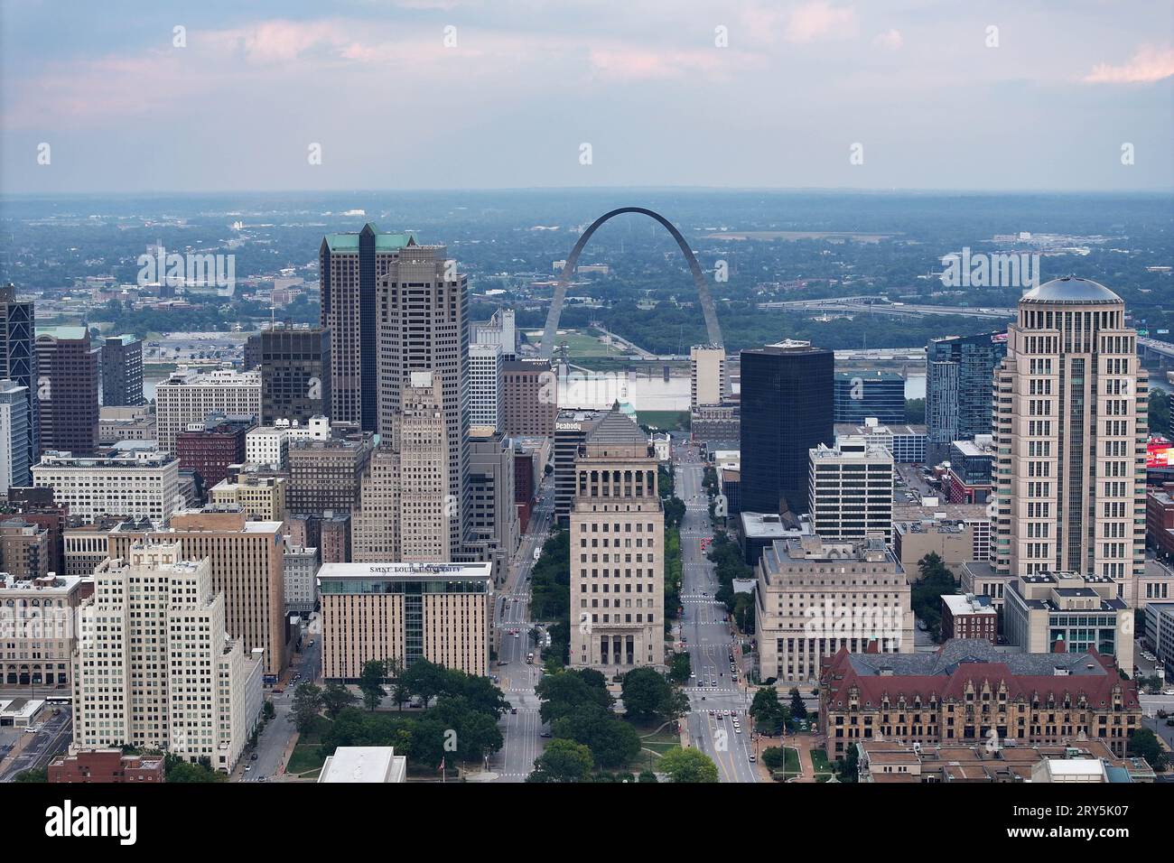 The Gateway Arch and downtown skyline, Thursday, Sept. 21, 2023, in St ...