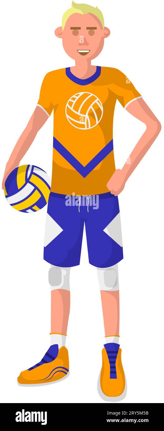 Professional volleyball player, man in uniform Stock Vector Image & Art ...