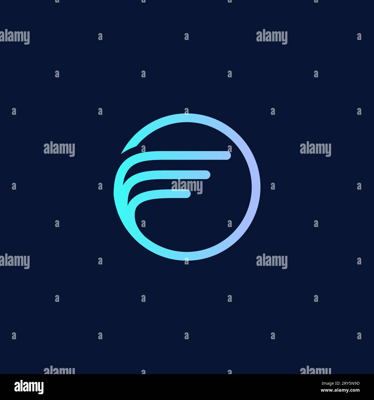 Eagle wings logo f logo hi-res stock photography and images - Alamy