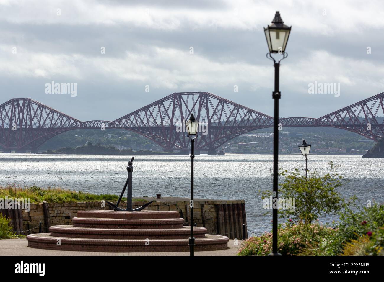 The Forth Rail Bridge seen from St Davids harbour, Dalgety Bay, Fife ...