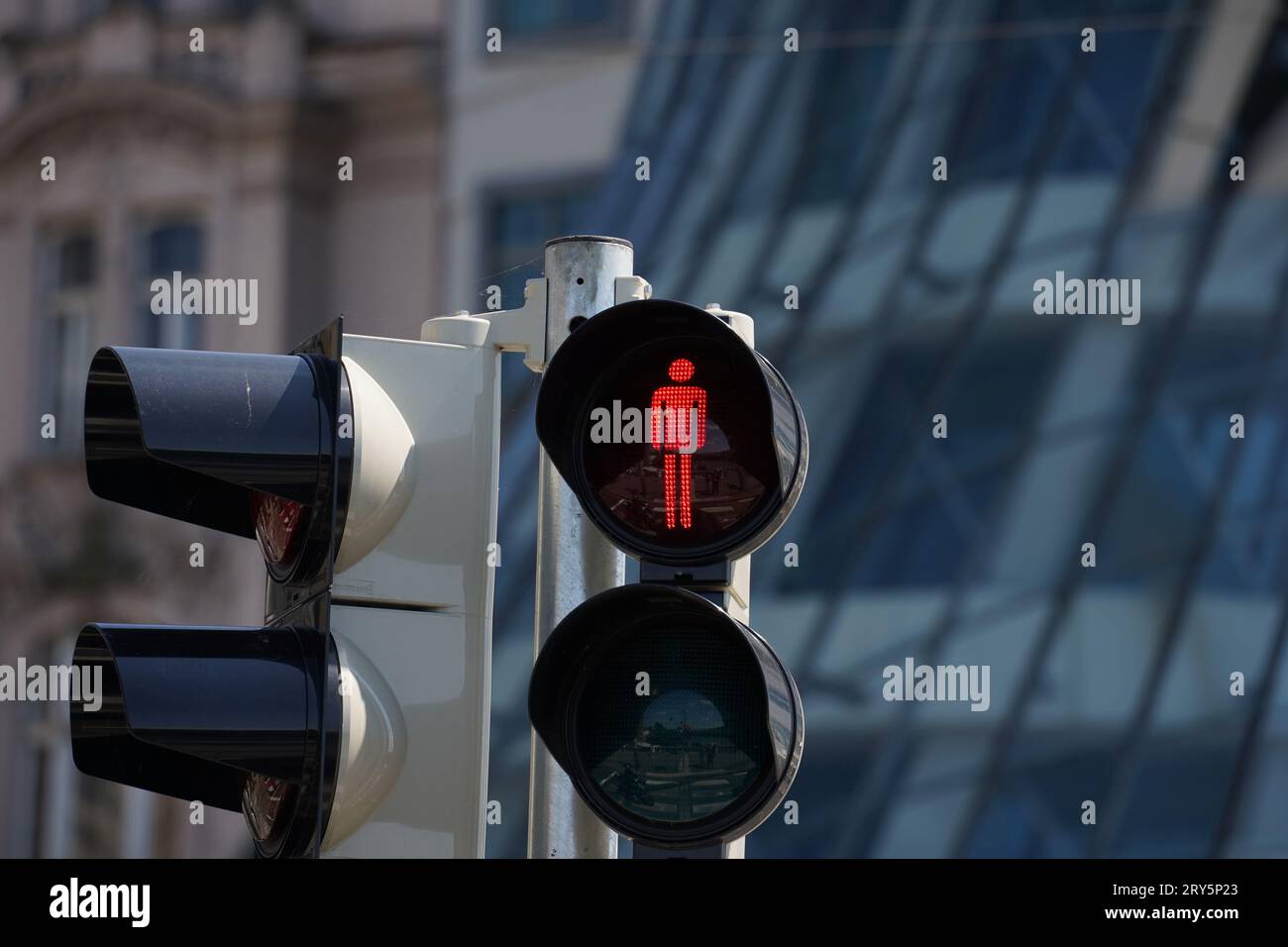 Red traffic light. Mandatory and Prohibitory signs. Road signs Stock ...