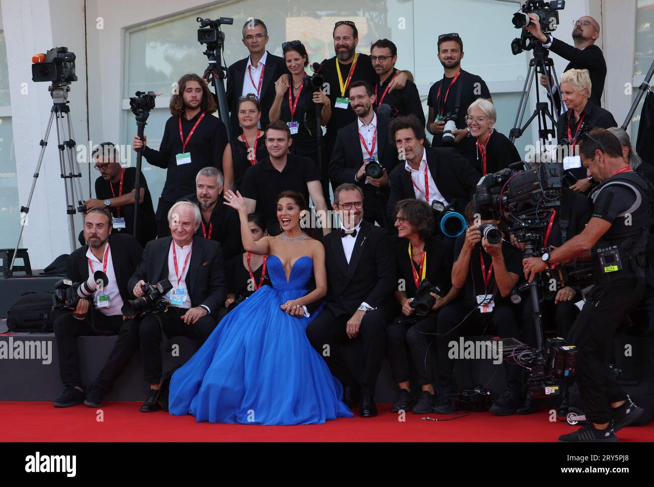 VENICE, ITALY - SEPTEMBER 09: Caterina Murino and Edouard Rigaud ...