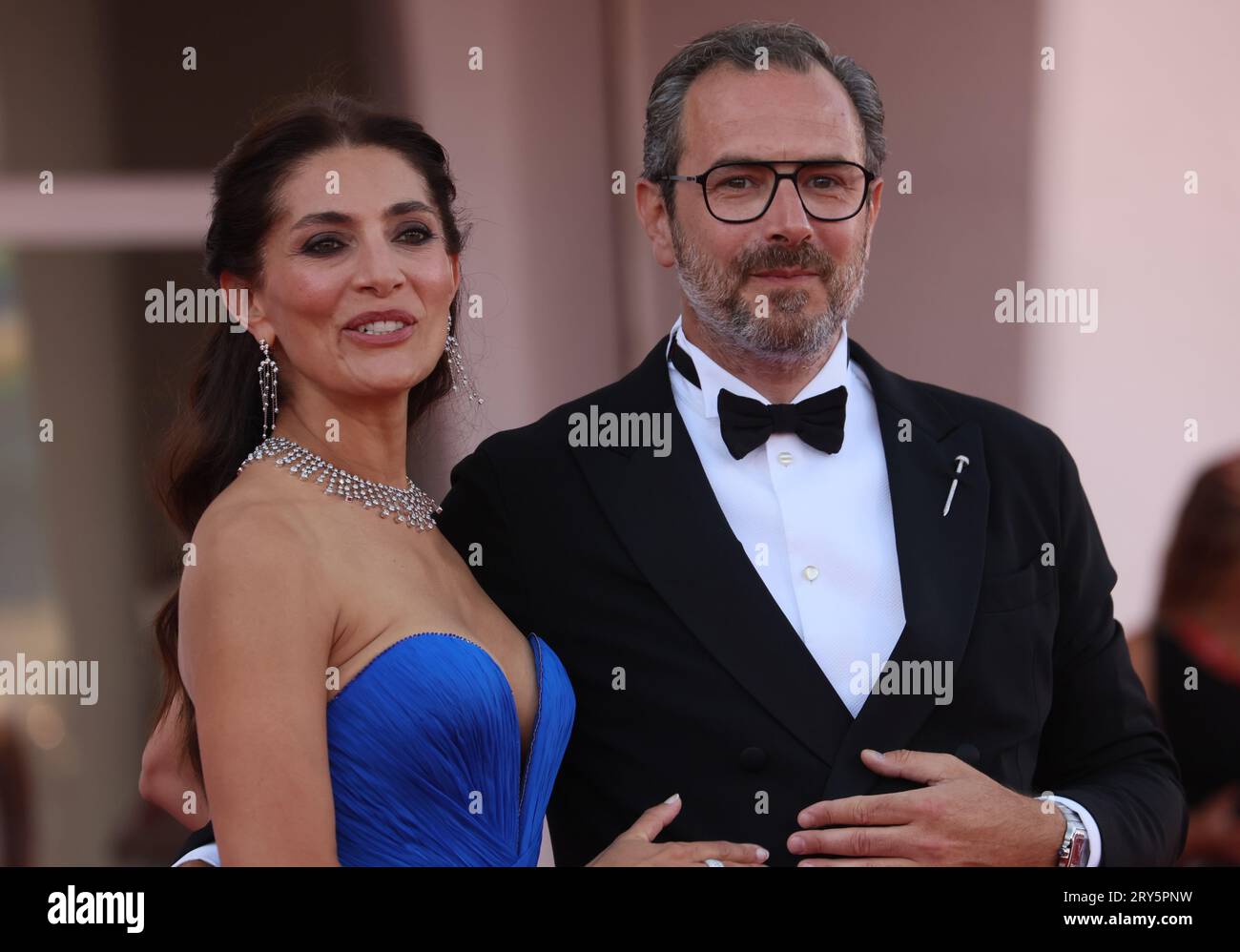 VENICE, ITALY - SEPTEMBER 09: Caterina Murino and Edouard Rigaud ...