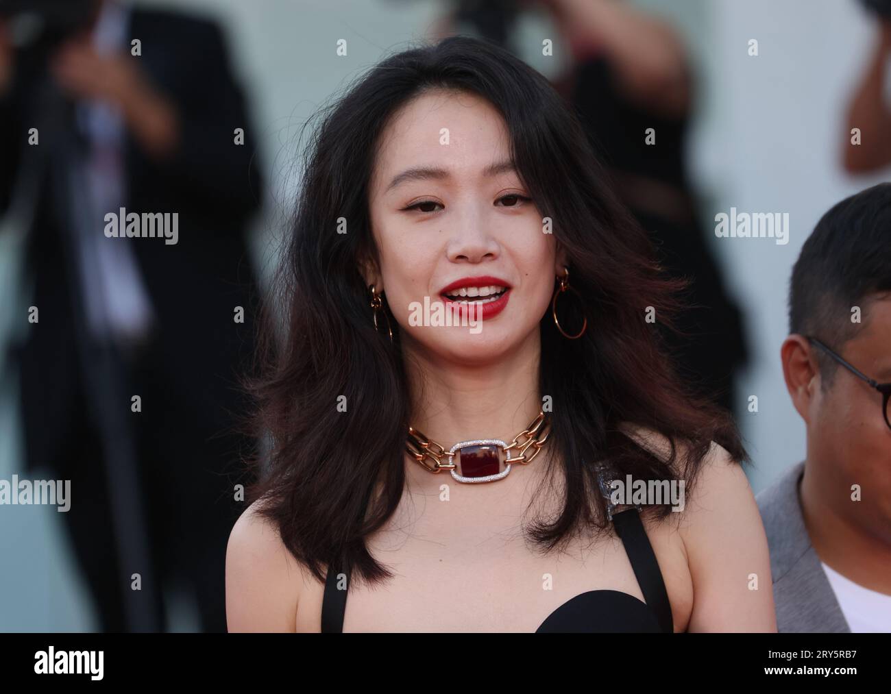 VENICE, ITALY - SEPTEMBER 09: Meng Li attends a red carpet ahead of the ...