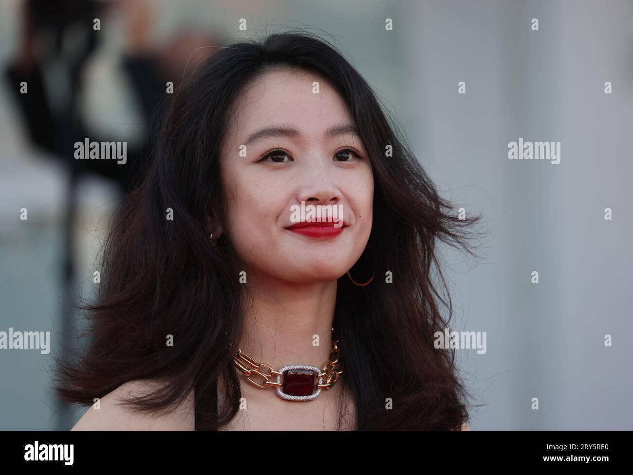 VENICE, ITALY - SEPTEMBER 09: Meng Li attends a red carpet ahead of the closing ceremony at the ...