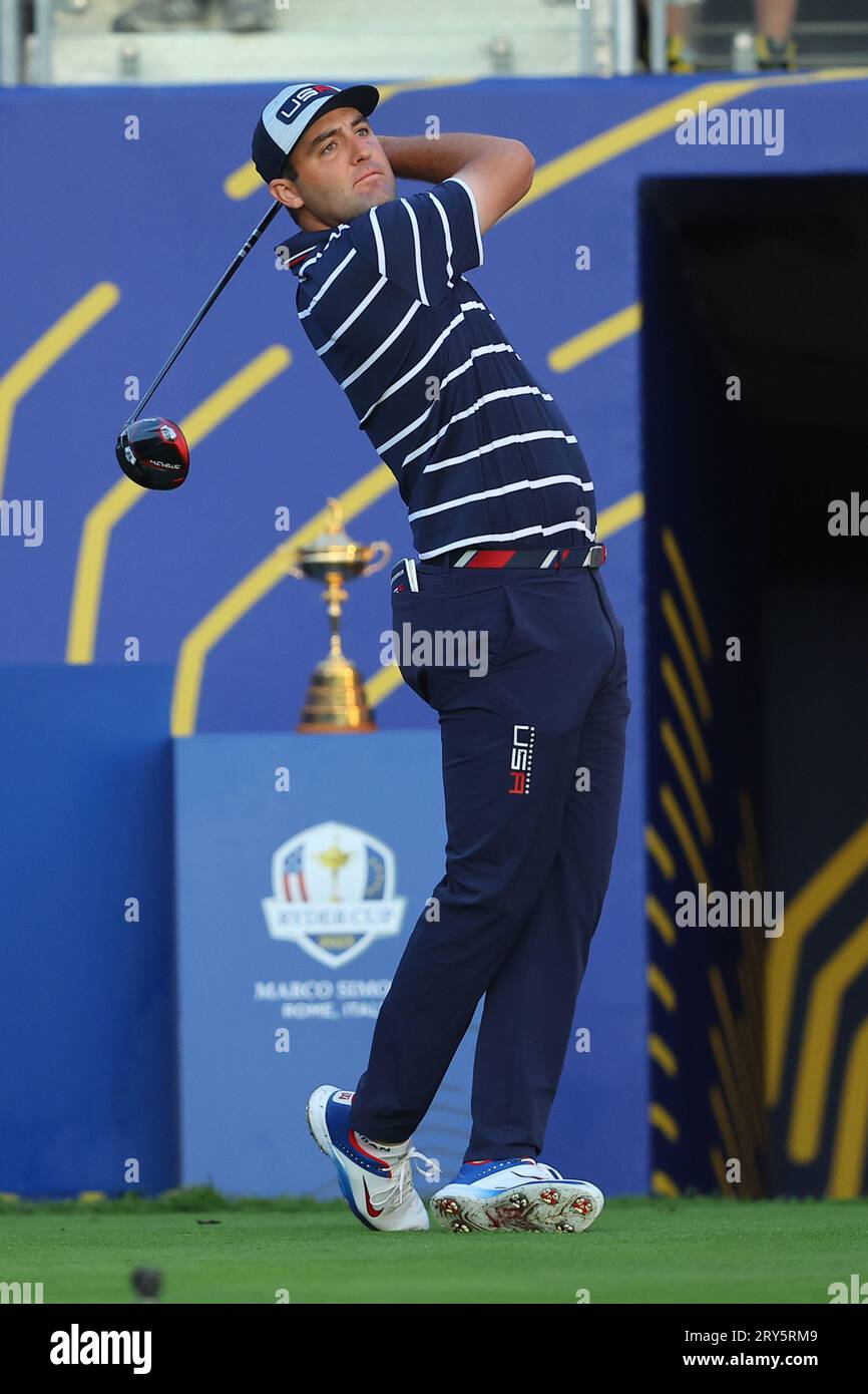 Rome, . 29th Sep, 2023. Rome, Italy 29.09.2023: Scottie Scheffler of ...