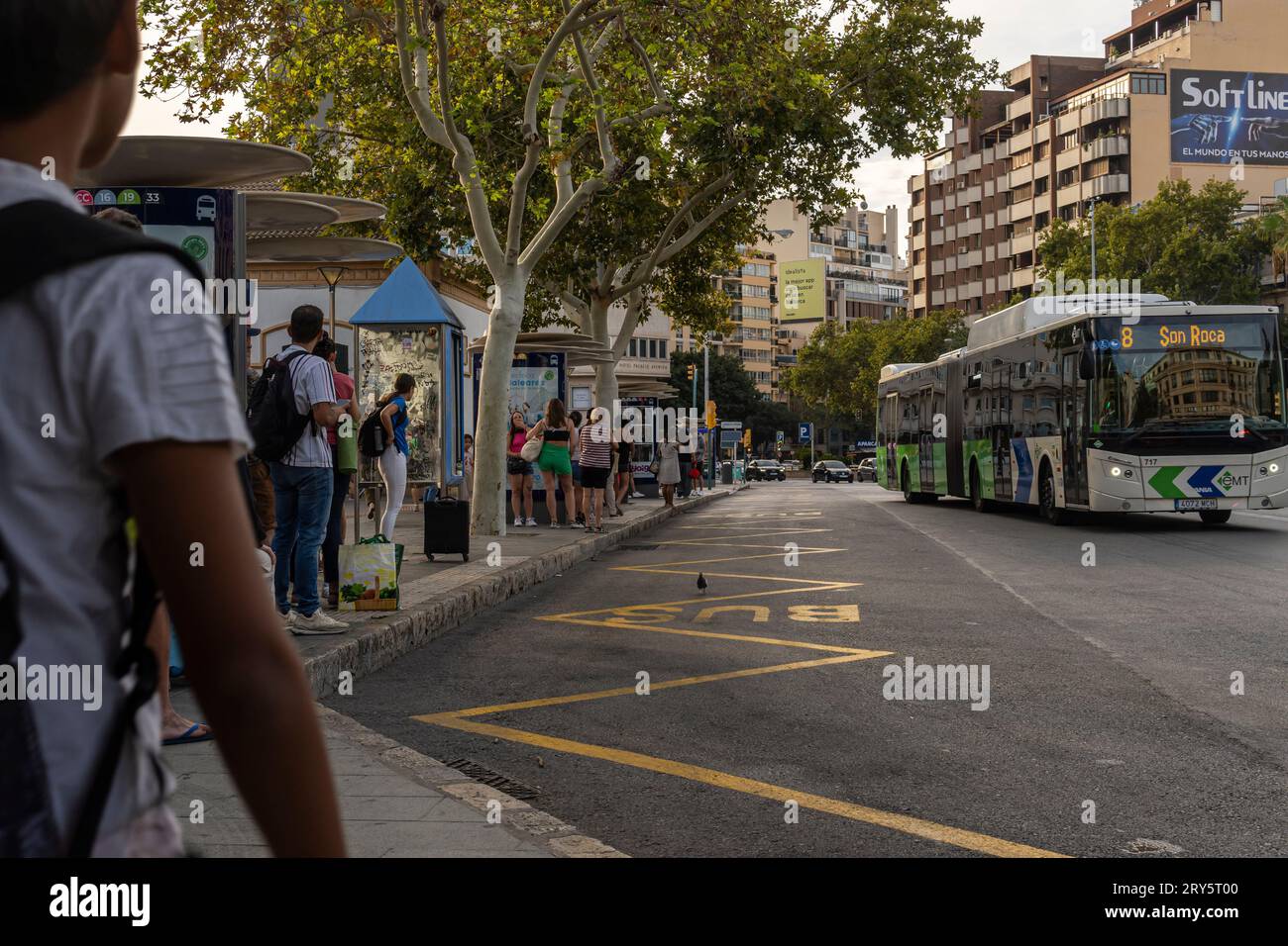 Passengers street bus spain hi-res stock photography and images - Alamy