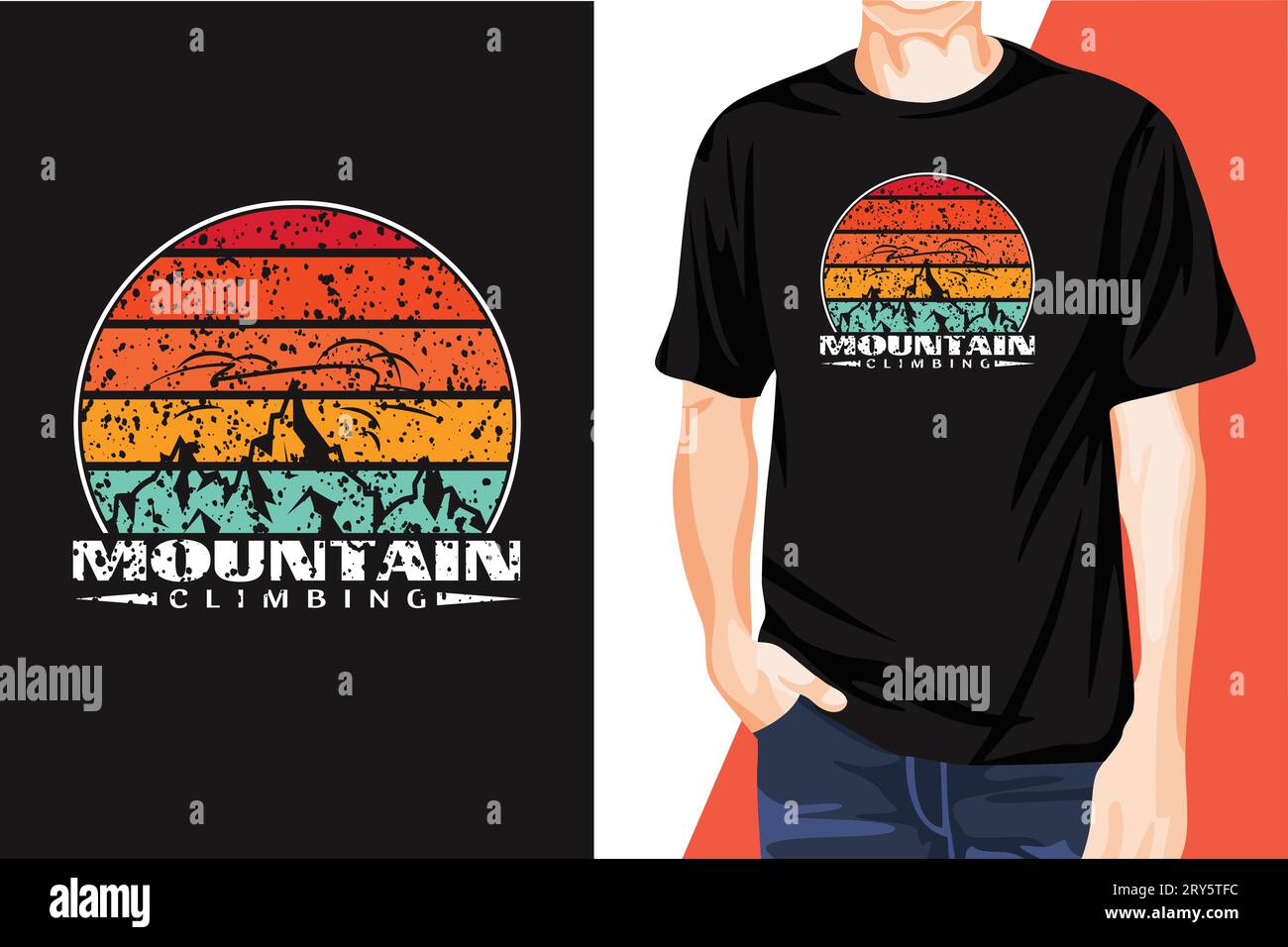 T shirt mockup design Stock Vector Images - Alamy