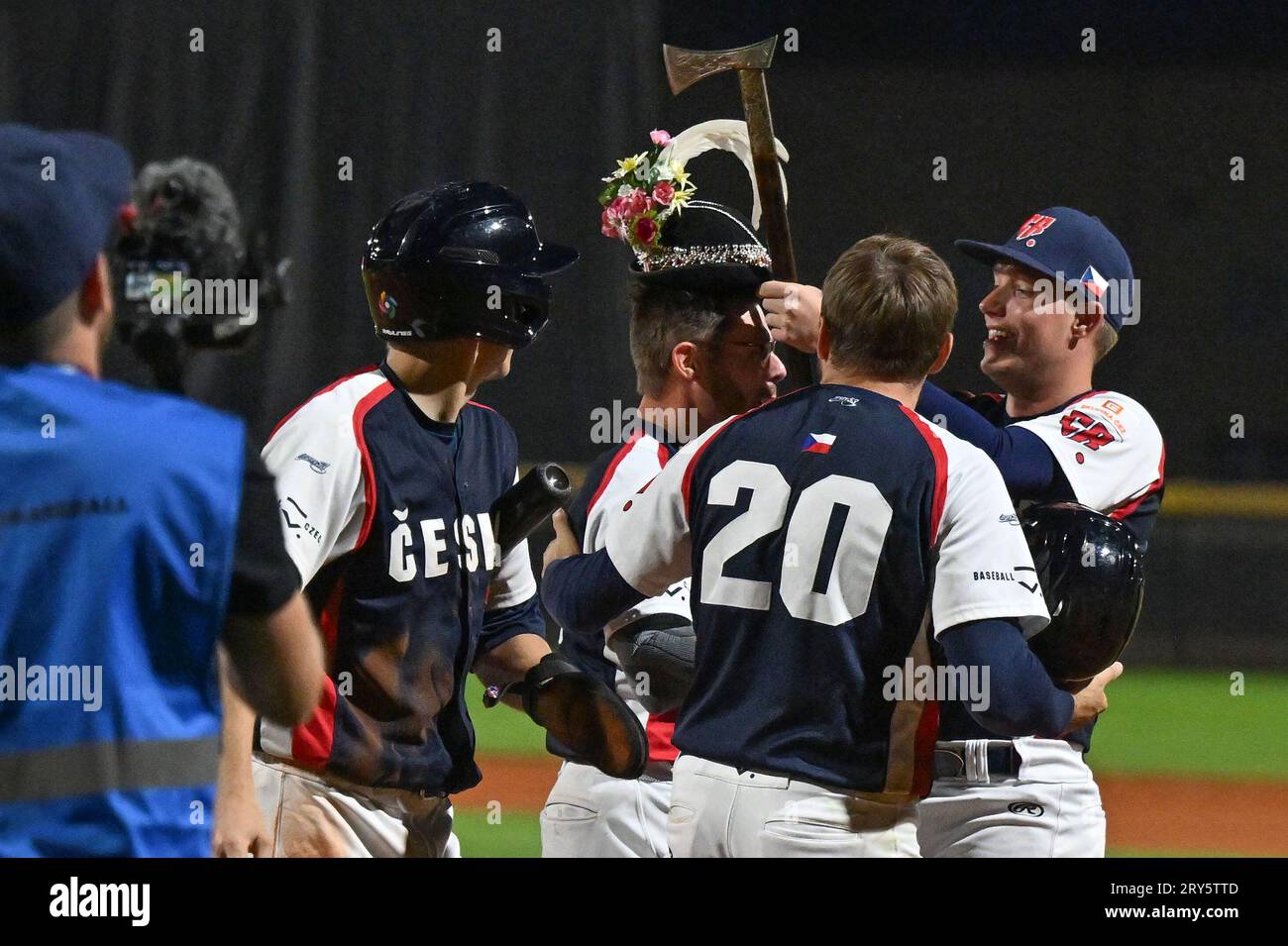 Brno, Czech Republic. 28th Sep, 2023. L-R Czech players Vojtech Mensik ...