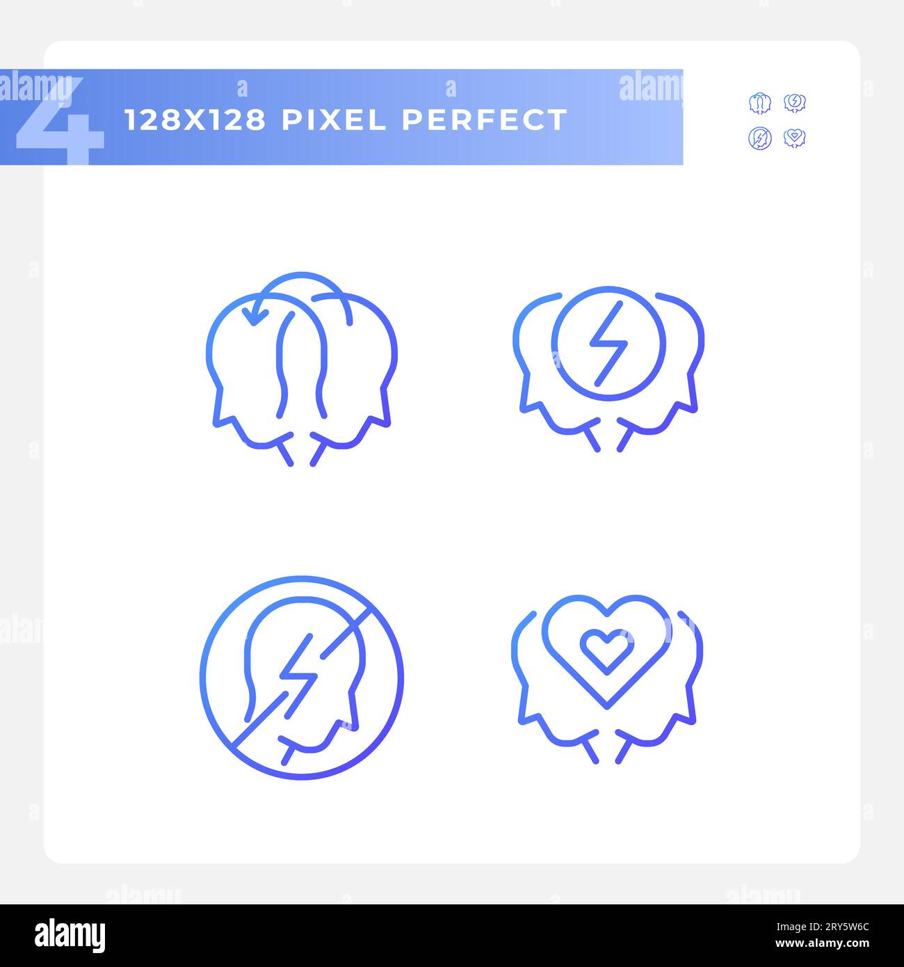 Purple pixel perfect soft skills icons set Stock Vector Image & Art - Alamy