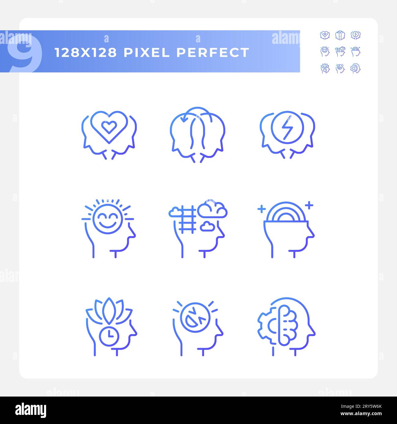 2D purple gradient soft skills icons pack Stock Vector Image & Art - Alamy