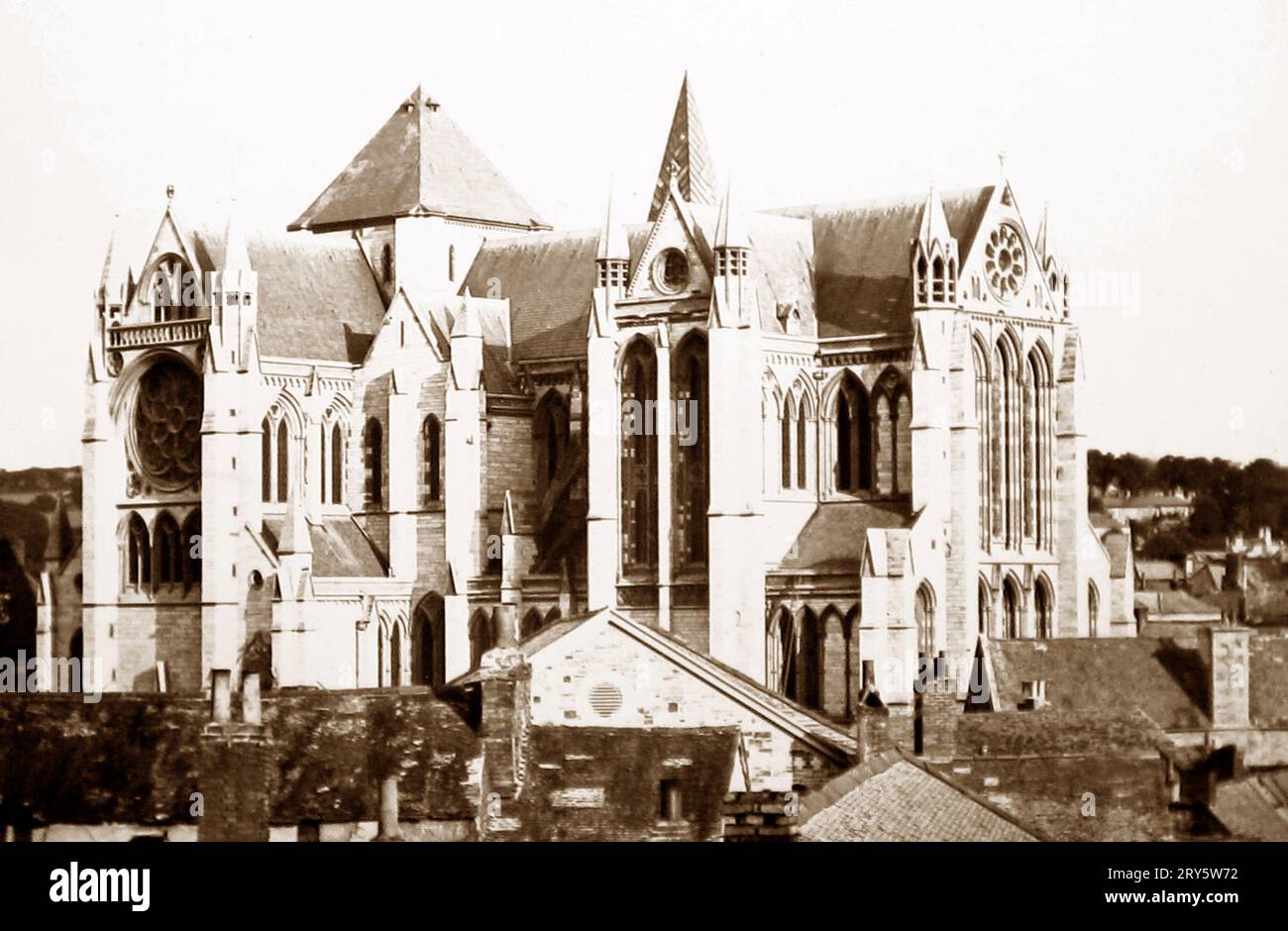 Truro Cathedral, Cornwall, Victorian period Stock Photo - Alamy