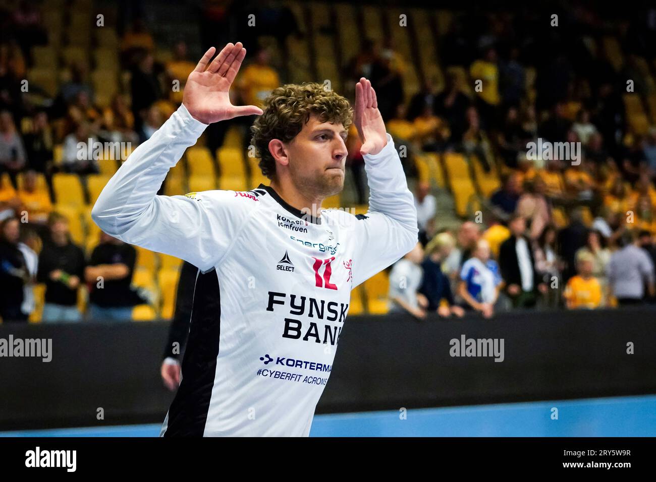 Odense, Denmark. 28th Sep, 2023. Matthias Rex (12) of GOG seen in the ...