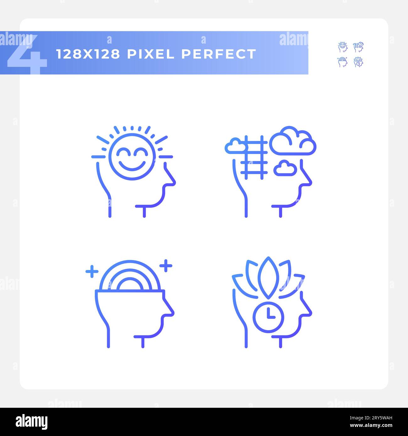 Purple pixel perfect soft skills icons pack Stock Vector Image & Art - Alamy