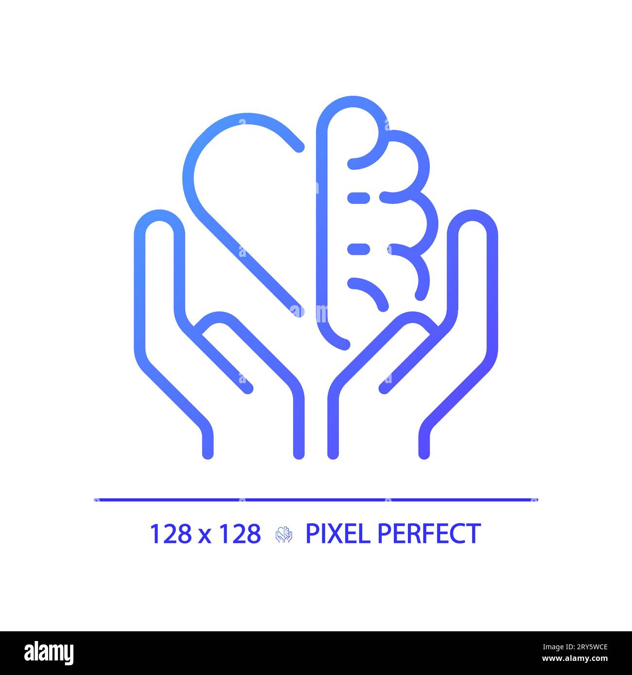 Brain heart balance simple Stock Vector Images - Alamy