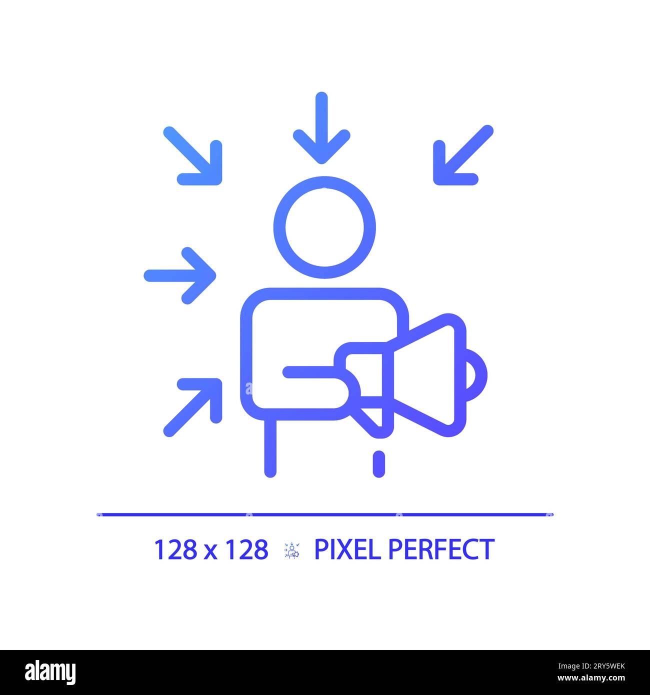 2D thin linear gradient promotion icon Stock Vector Image & Art - Alamy