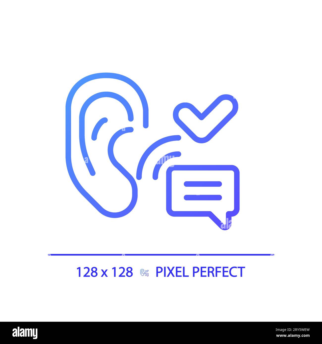 2D thin linear gradient active listening icon Stock Vector Image & Art ... 2D thin linear gradient active listening icon Stock Vector Image & Art ...