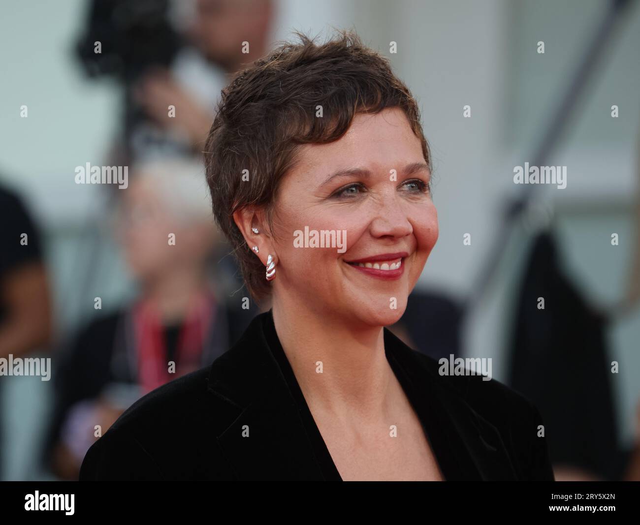 VENICE, ITALY - SEPTEMBER 09: Maggie Gyllenhaal attends a red carpet ...
