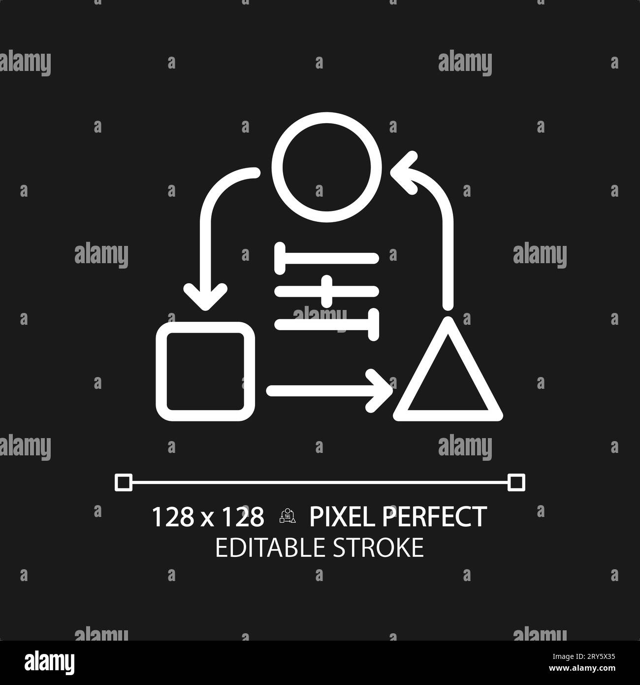 2d Customizable Thin Linear White Adaptability Icon Stock Vector Image And Art Alamy