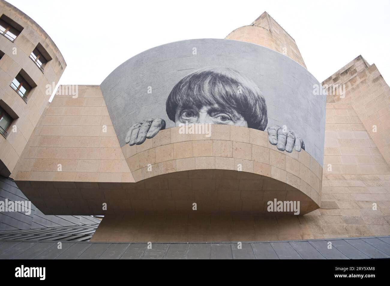 Paris, France. 28th Sep, 2023. A poster of Agnes Varda by artist JR for ...