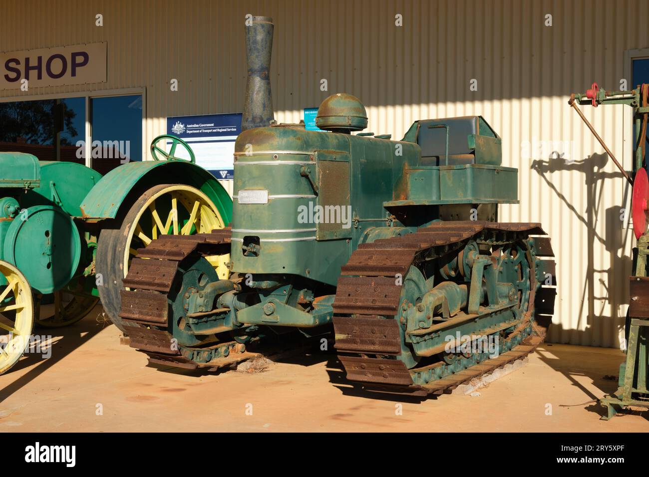 A restored, vintage Fowler caterpillar farm tractor in Mukinbudin in ...