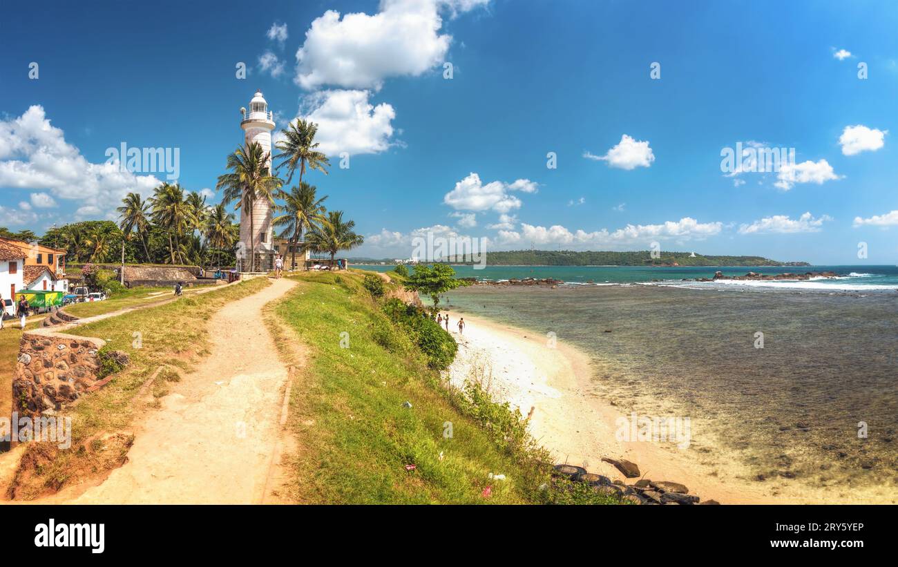Lighthouse inside the Walls of Dutch Fort in Galle, Sri Lanka Stock ...