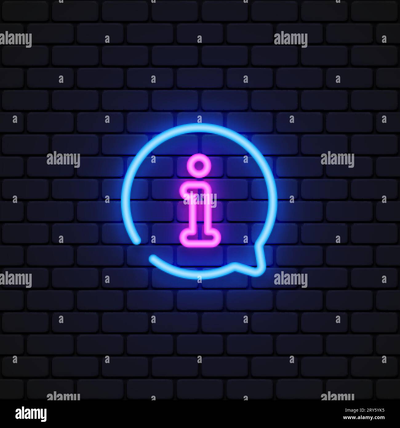 Info icon neon, great design for any purposes. Vector illustration ...