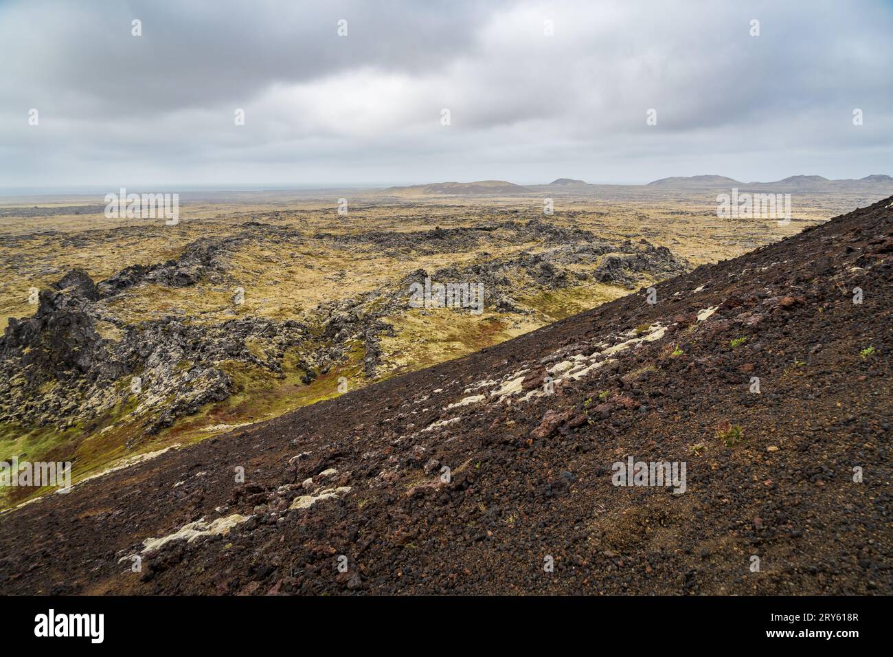 The Saxhóll Crater, Volcanic Crater in Iceland During a Summer Day ...