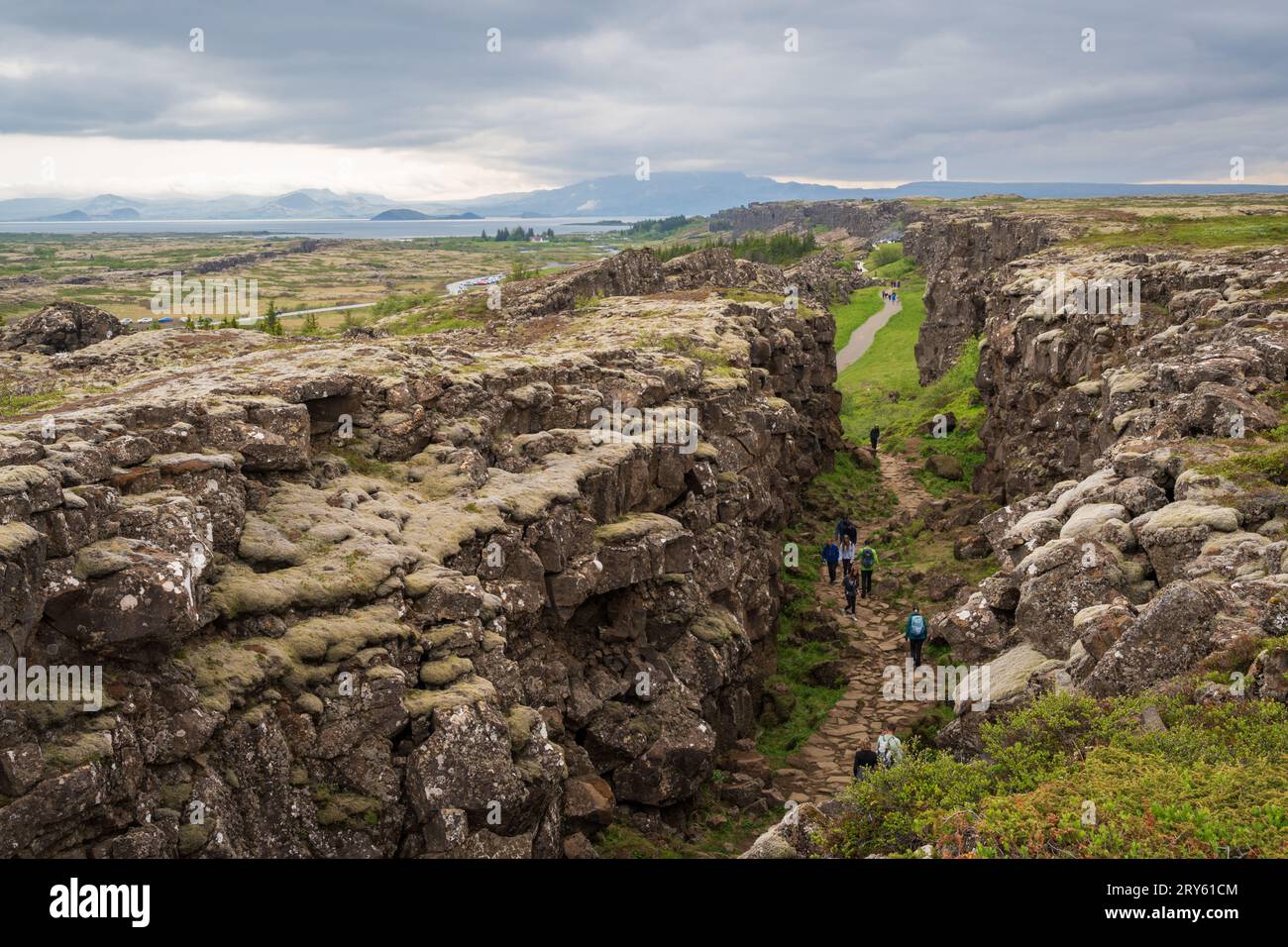 The Lögberg Fault at Thingvellir National Park in Iceland During a ...