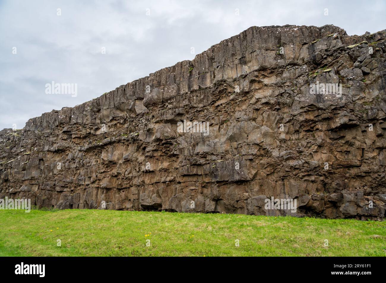 The Lögberg Fault at Thingvellir National Park in Iceland During a ...