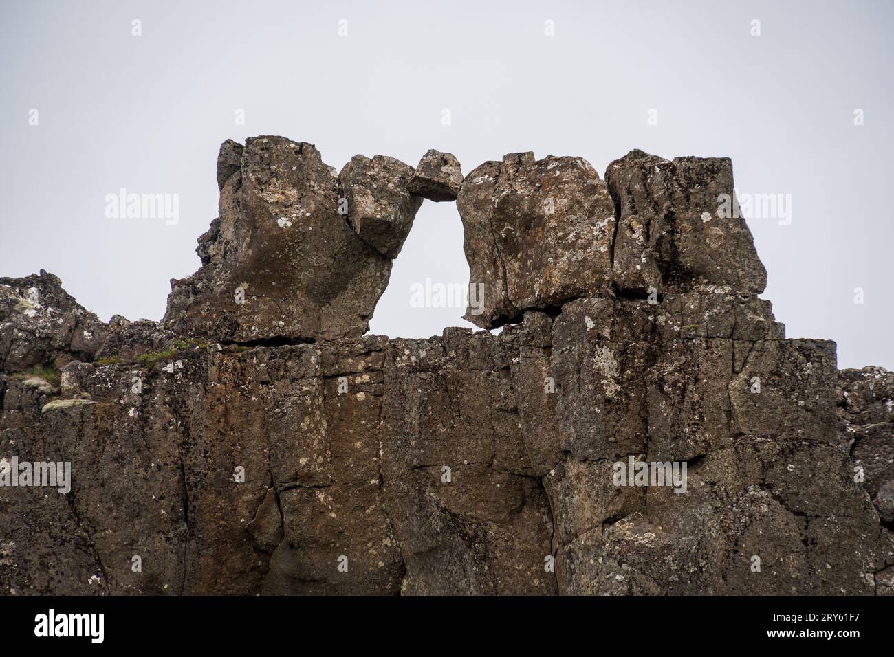 The Lögberg Fault at Thingvellir National Park in Iceland During a ...