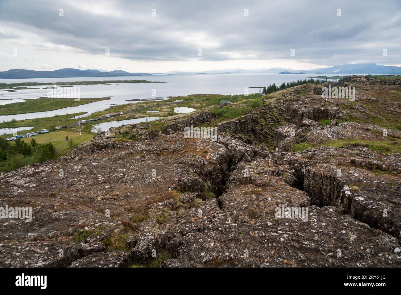 The Lögberg Fault at Thingvellir National Park in Iceland During a ...