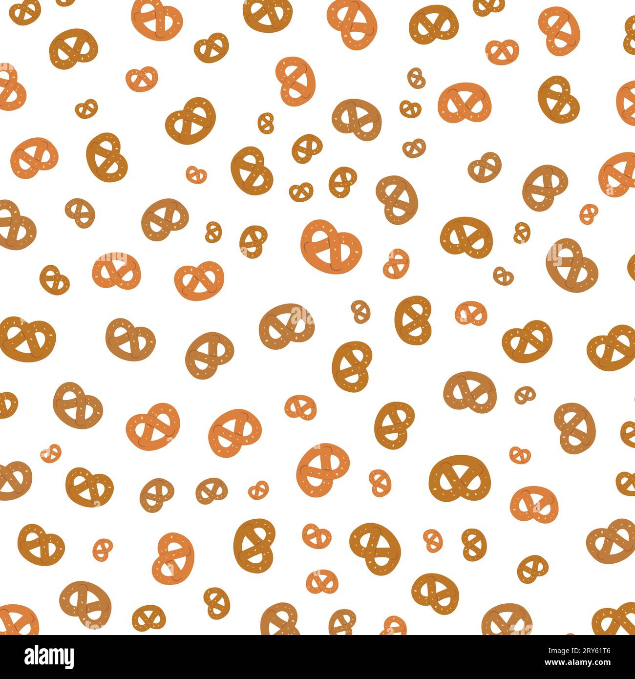 Bavarian pretzel seamless pattern on isolated background. Oktoberfest ...