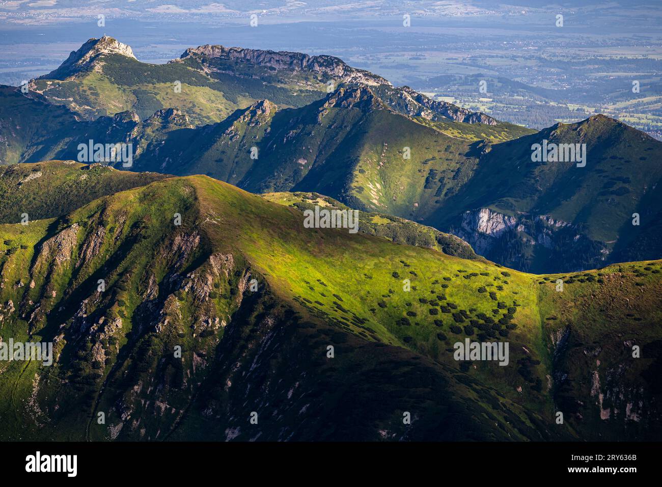 The Mount Gerlach (Poland) seen from the Krivan peak (Slovakia) in the ...