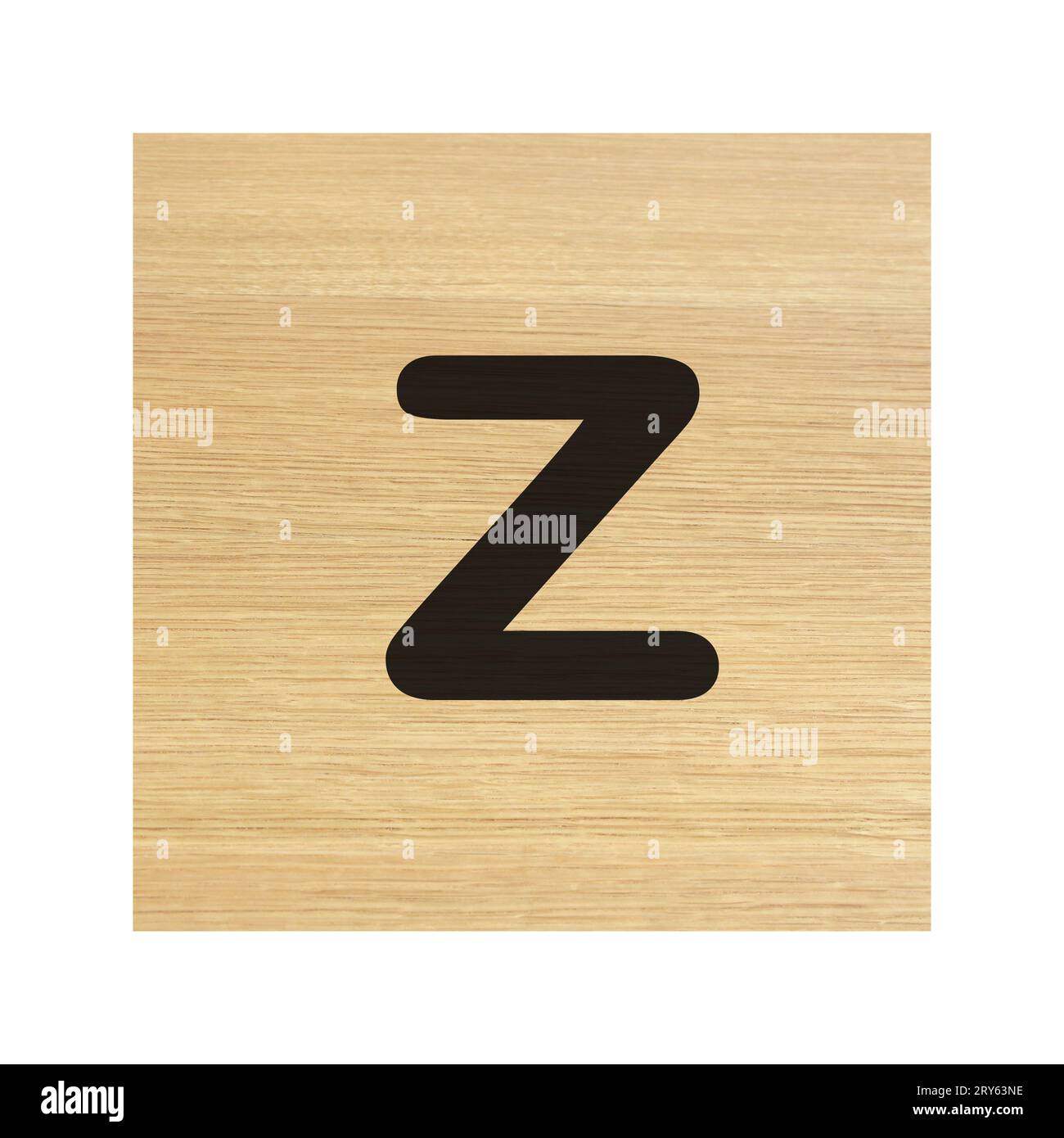 Small Z wood block on white with clipping path Stock Photo - Alamy