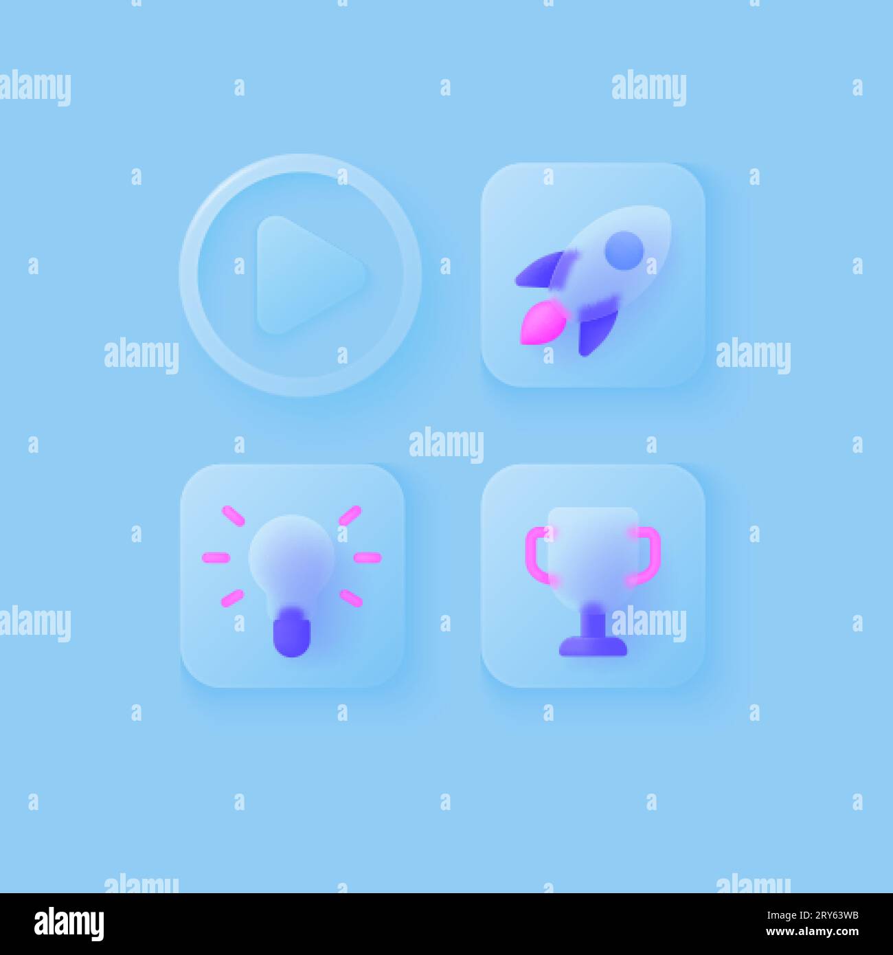 Glassmorphism icons, great design for any purposes. Vector illustration ...