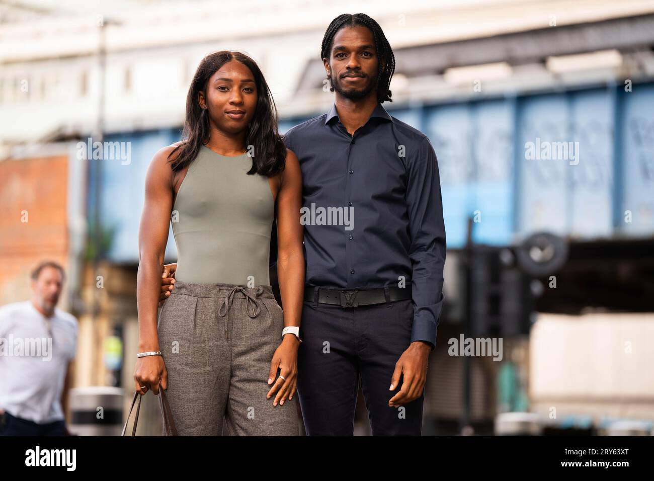 Bianca Williams and Ricardo Dos Santos outside Palestra House, central ...