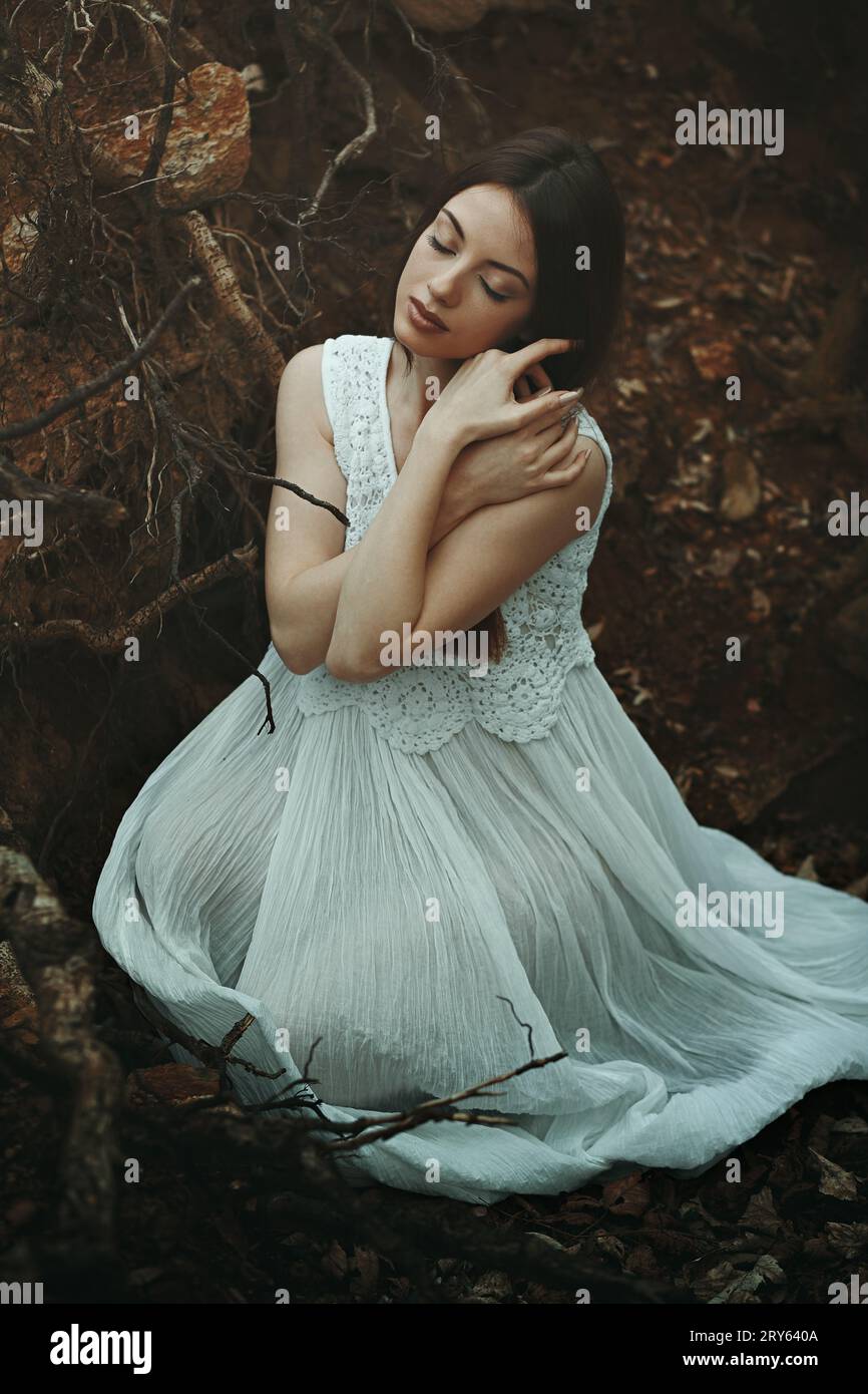 Young beautiful mother dark hi-res stock photography and images - Alamy