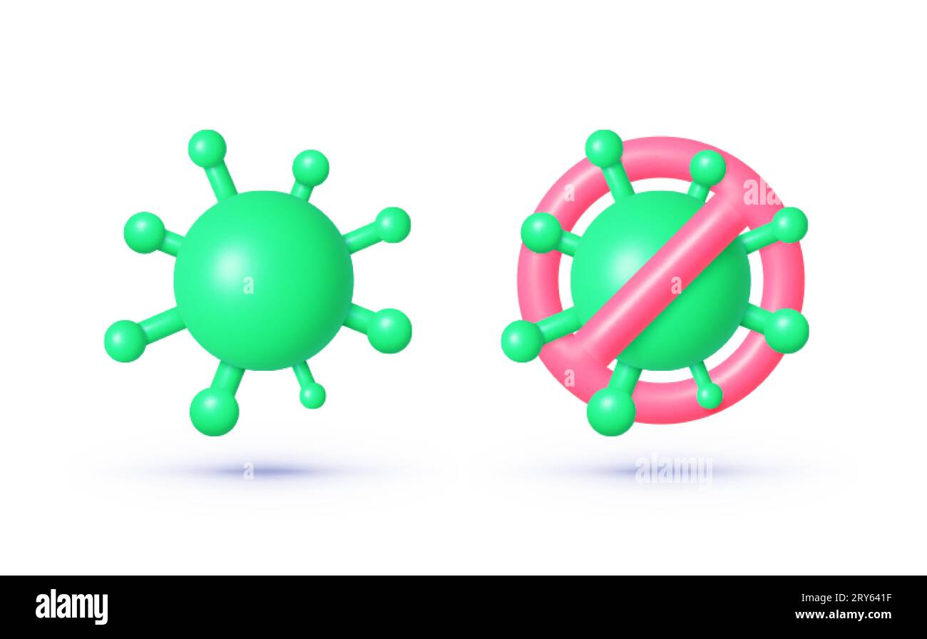 Virus icon 3d, great design for any purposes. Vector illustration Stock ...