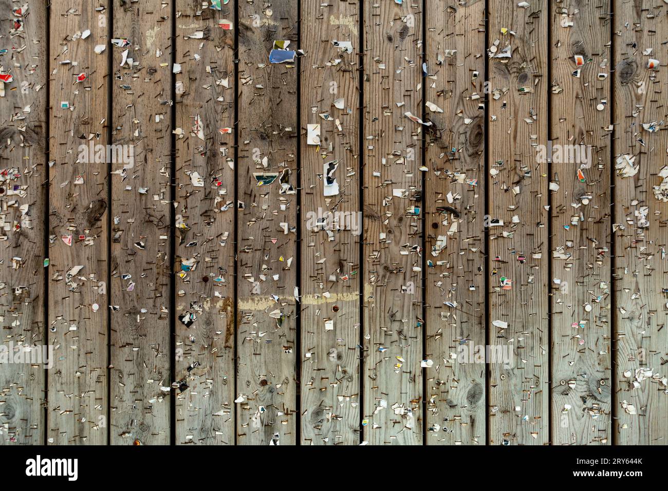 Old bulletin board with pins and staples Stock Photo - Alamy