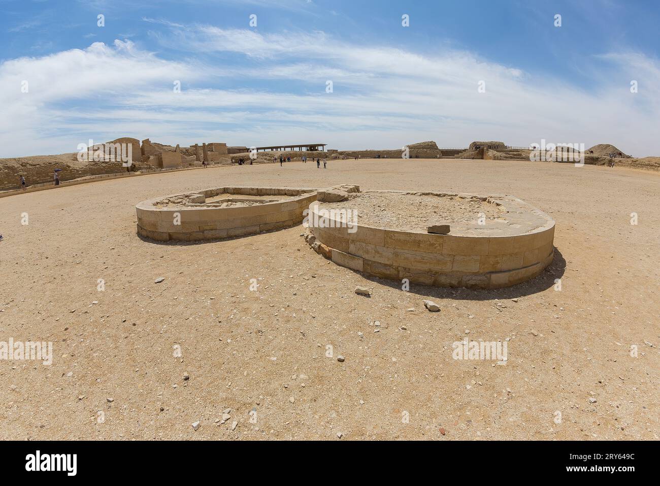 Egypt, Saqqara, Djoser pyramid, Great Court stone markers, used for the ...