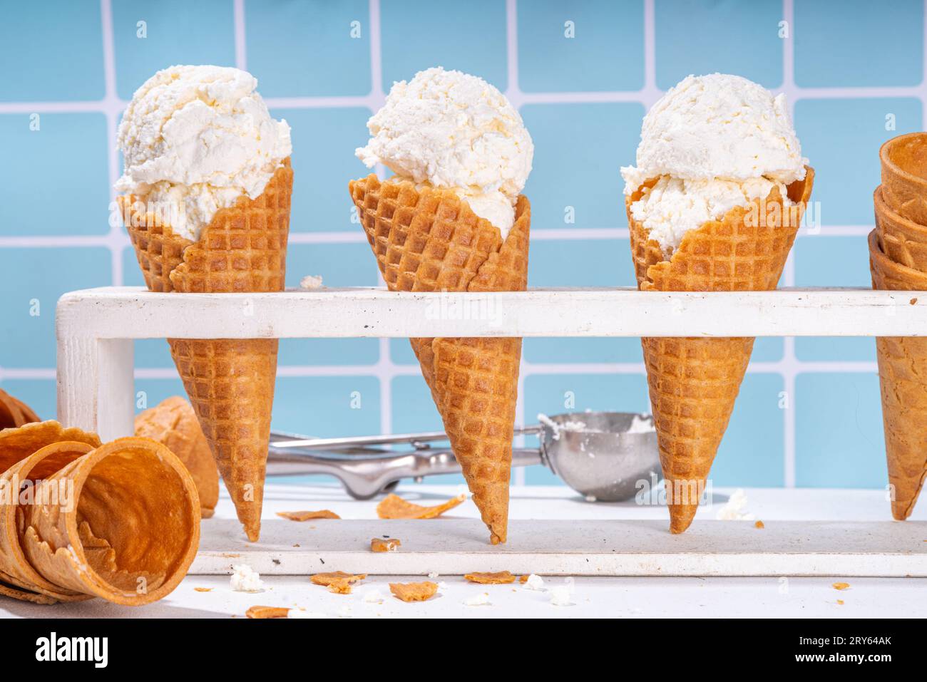 Cottage cheese ice cream, trendy white cottage cheese vanilla ice cream ...